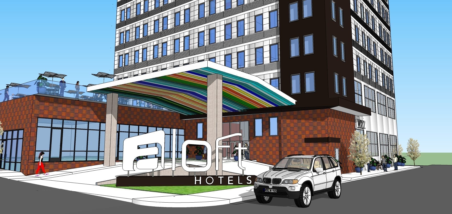 Construction on Memphis' Aloft | MWT Hotel & Resort Architect
